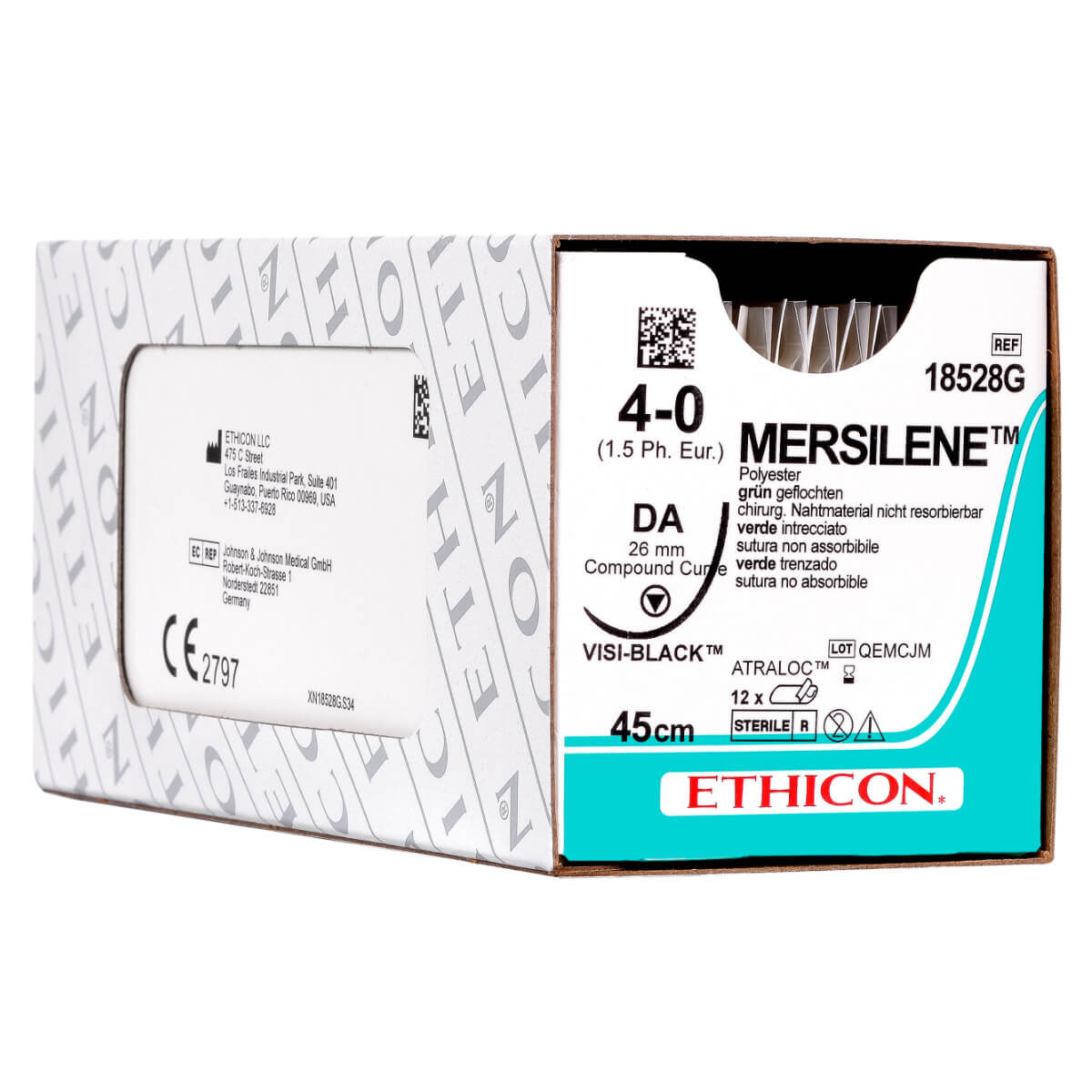 Ethicon MERSILENE (Polyester) Nahtmaterial USP 4/0 (EP 1,5), 45 cm und V5 17 mm online kaufen