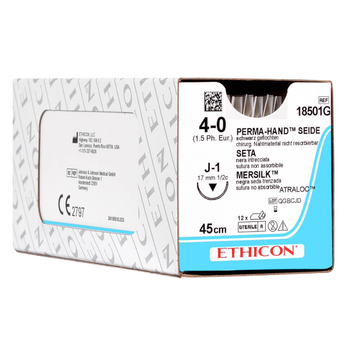 Ethicon PERMA-HAND SEIDE (Seide) Nahtmaterial USP 4/0 (EP 1,5), 45 cm und ST4 19 mm online kaufen